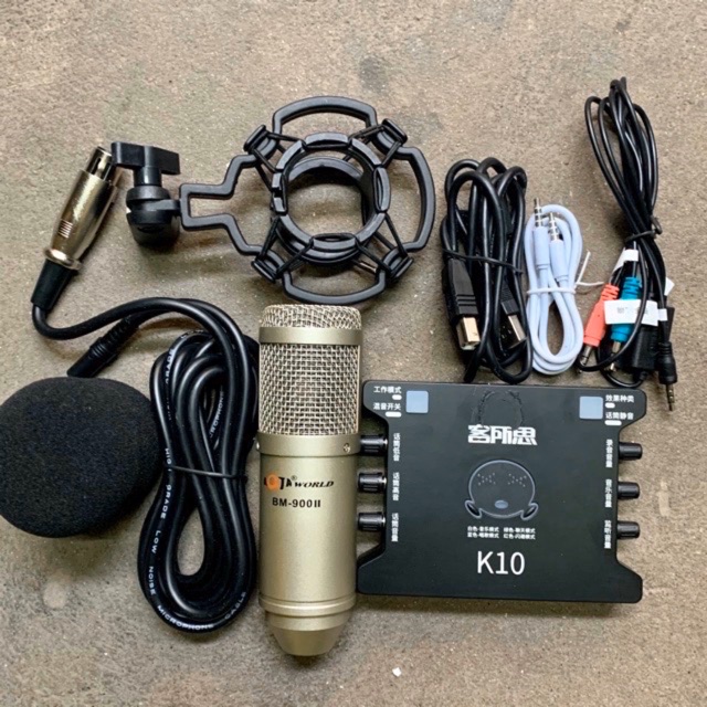 [Mã 99ELHA giảm 7% đơn 300K] Conbo hát thu âm karaoke Míc Aqta BM900 ...