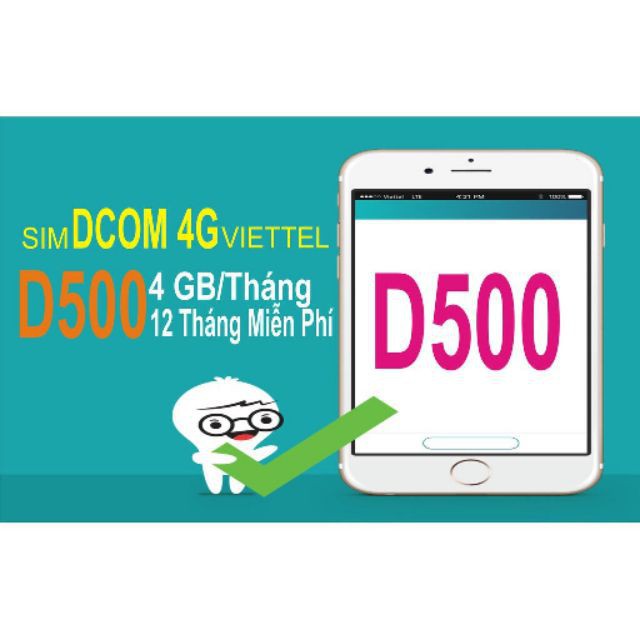 WDAA LDOL SIM 4G Viettel tiêu sử dụng TRỌN GÓI 1 NĂM 4G/THÁNG D500 12 ...