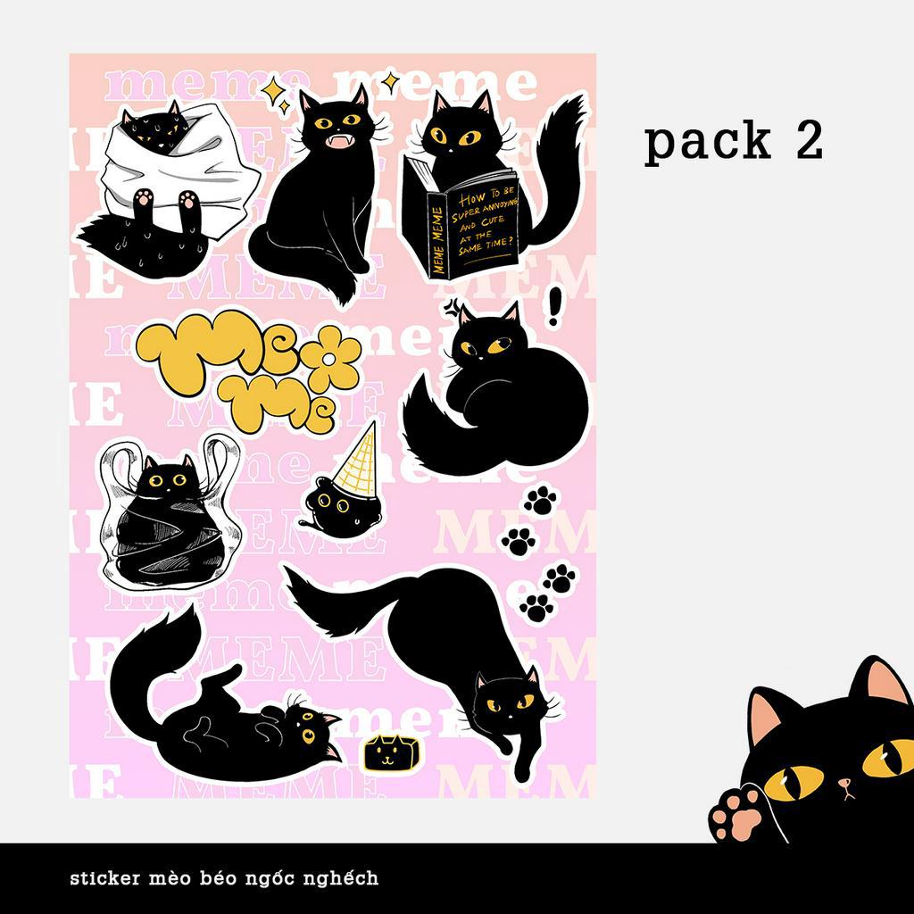 sticker mèo béo Meme ngốc nghếch | Shopee Việt Nam