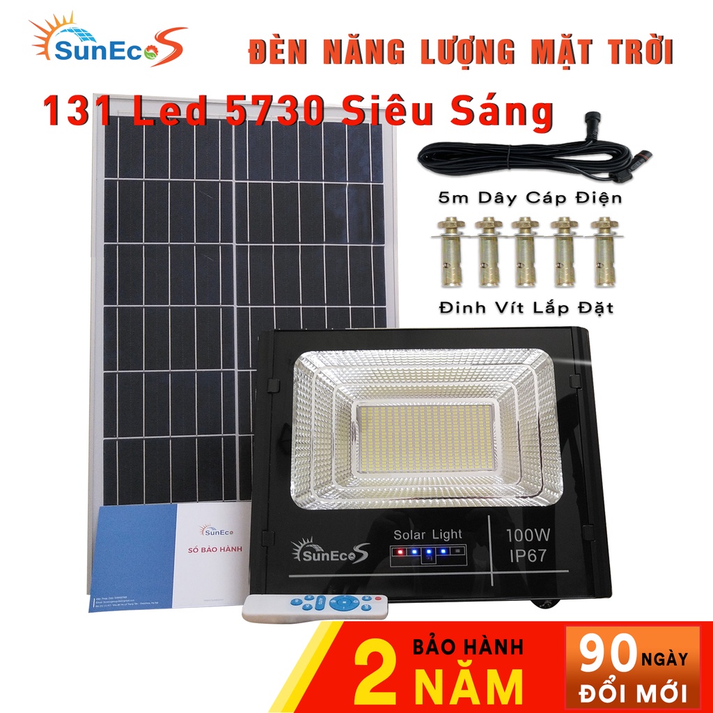 Đèn năng lượng mặt trời 100W Suneco , đèn pha led năng lượng mặt trời ...