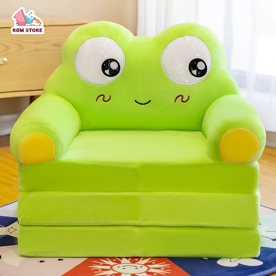 Ghế sofa cho bé, có thể làm giường ngủ mini, 3 tầng gấp gọn, nệm bông ...