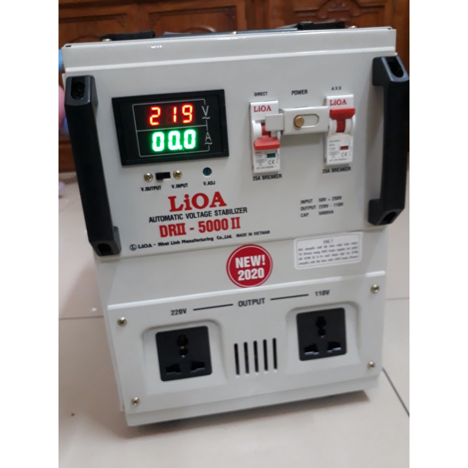 [SP CHÍNH HÃNG] Ổn áp 1 pha LIOA DRI -5000 II 5.0 kVA dòng điện vào 90V-250V | Shopee Việt Nam
