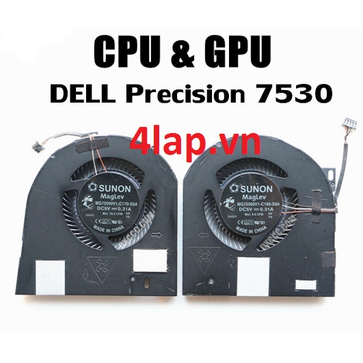 Thay FAN Quạt Tản Nhiệt CPU GPU Laptop DELL Precision 7530 M7530 7540 ...