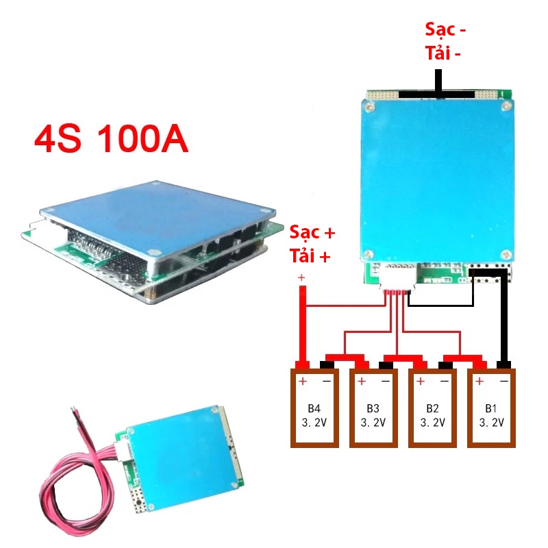 Mạch 4S 100A 12V BW bảo vệ pin sắt Li-Fe 3.2V | Shopee Việt Nam