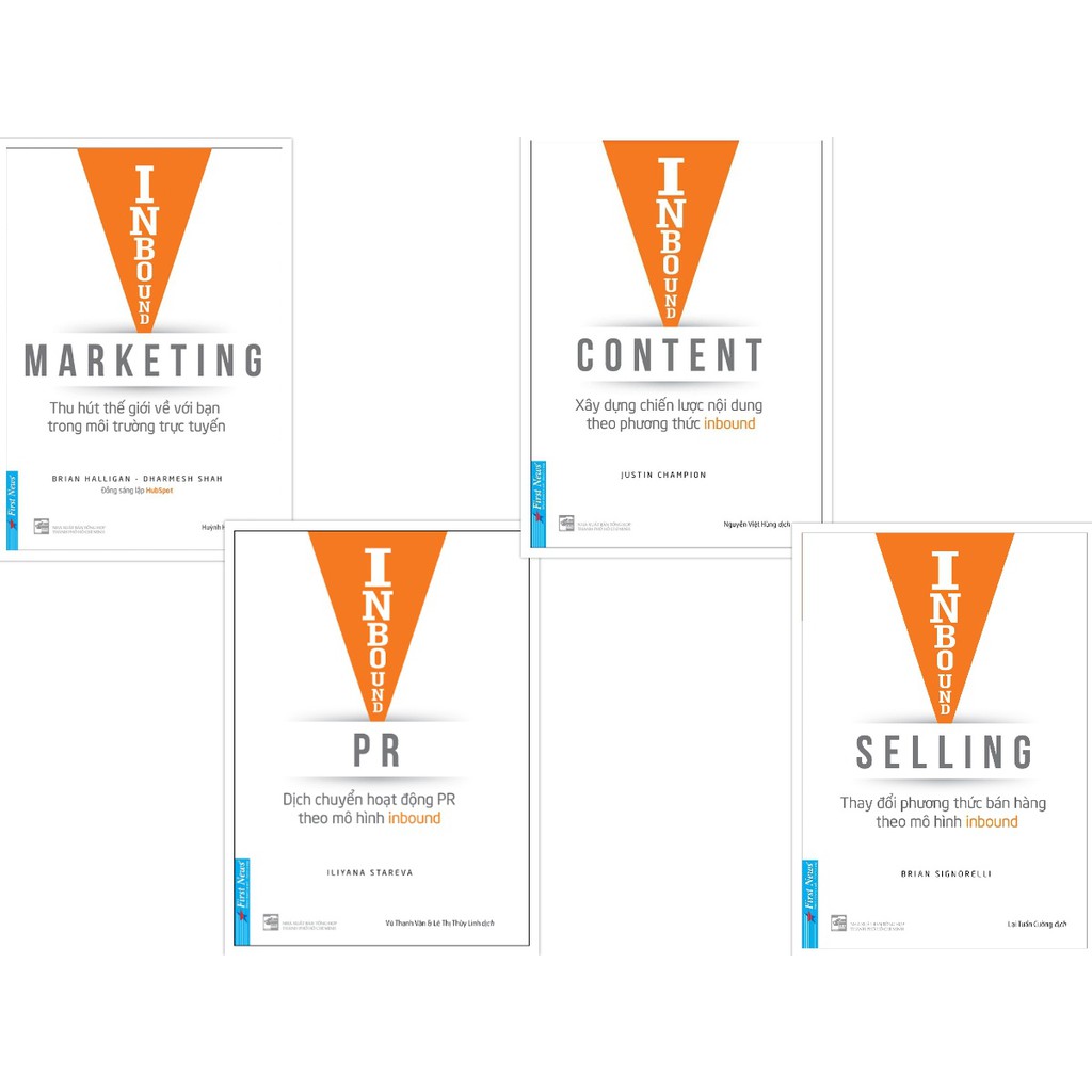 Sách Inbound Marketing + Inbound Content + Inbound PR + Inbound Selling ...
