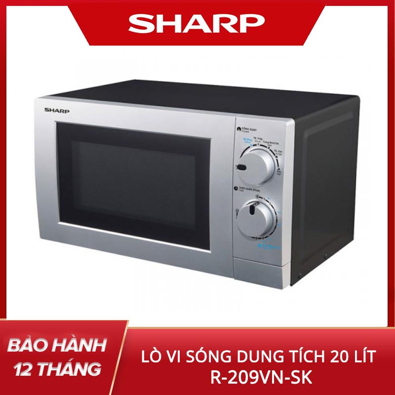 Lò vi sóng Sharp R-208VN-WS/ R-209VN-SK công suất 800W dung tích 20 lít - bảo hành 12 tháng ...