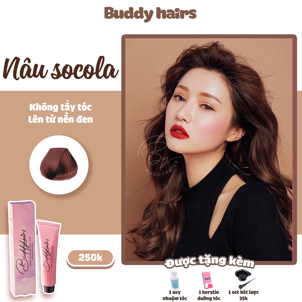 Thuốc nhuộm tóc Buddyhairs không khô xơ, lên chuẩn màu - thương hiệu ...