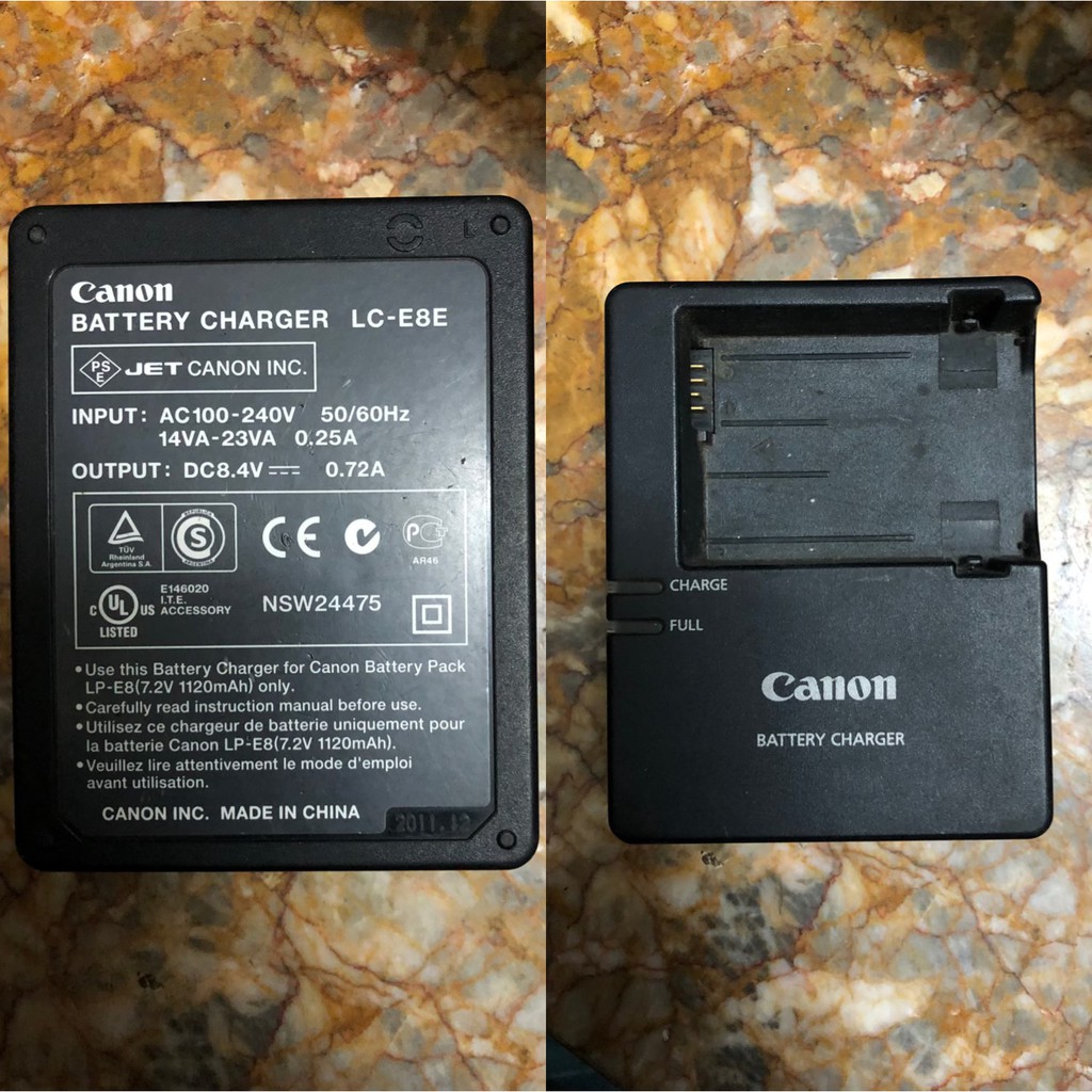 🌟CHÍNH HÃNG,QUA SỬ DỤNG🌟 Sạc cho Pin Canon LP - E8 ( LC - E8E ) + Pin ...