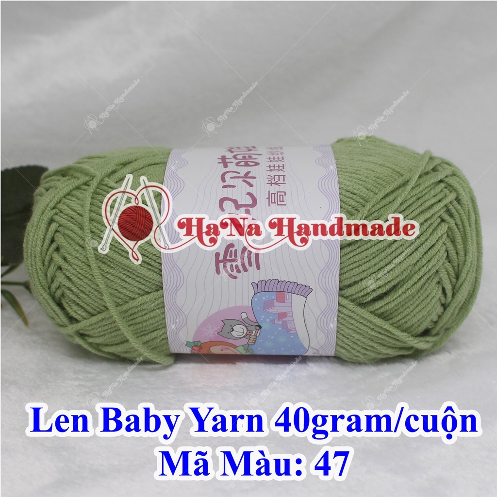 Len baby / Baby Yarn 40g/ cuộn ( Màu 1-50 ) | Shopee Việt Nam