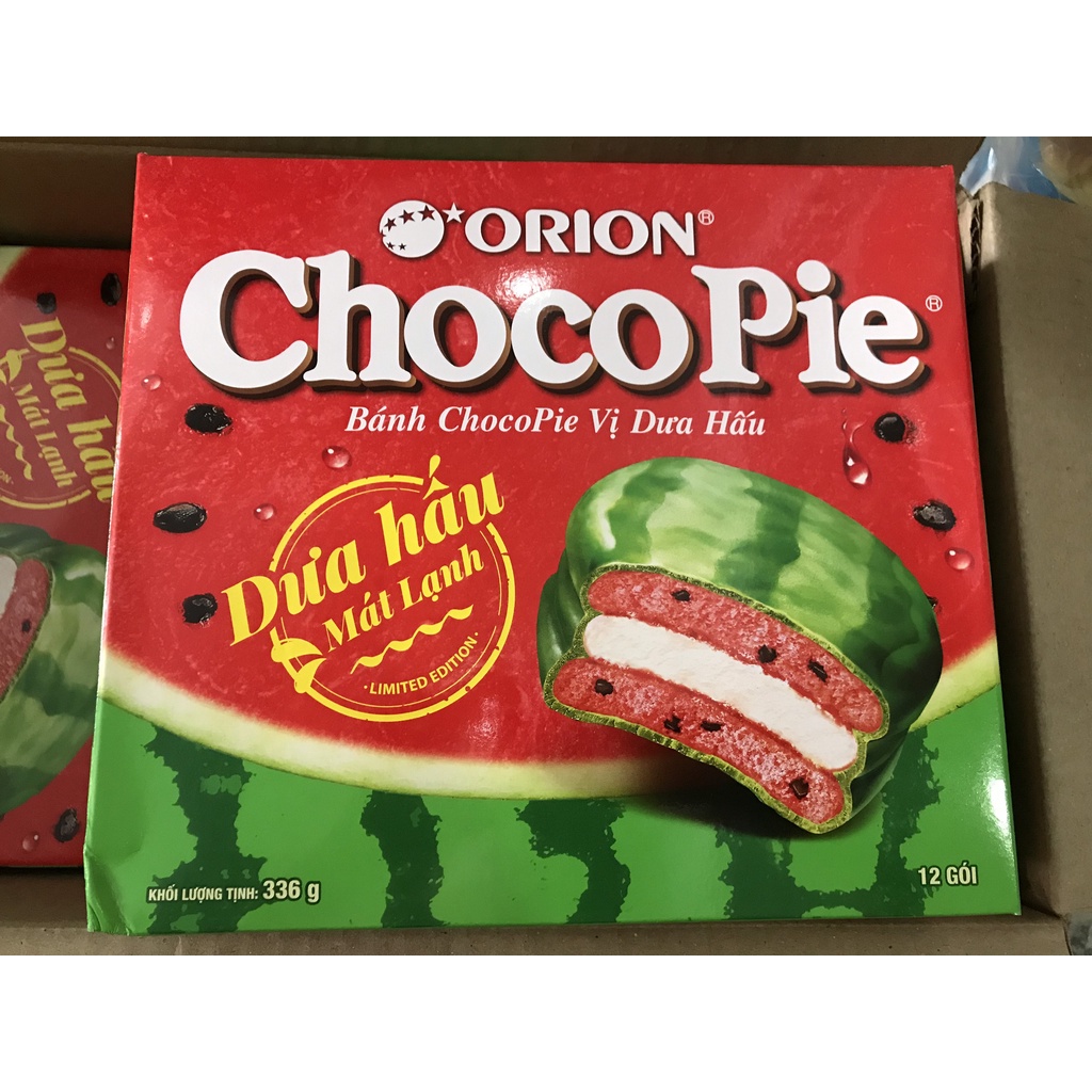 Bánh Choco Pie Orion Vị Dưa Hấu Hộp 12 cái | Shopee Việt Nam