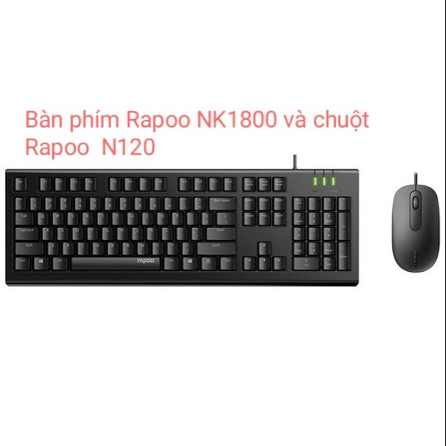 Bàn phím Rapoo Nk1800 và chuột N120 | Shopee Việt Nam