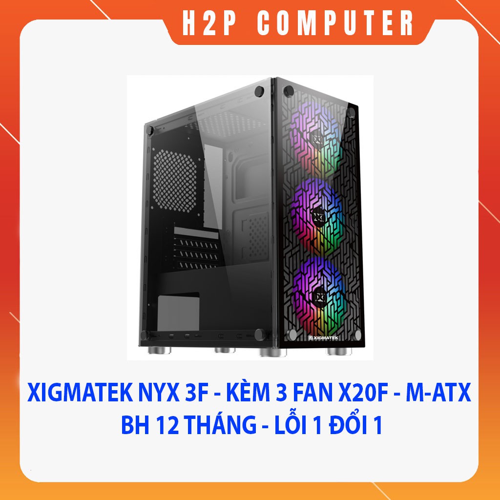 Vỏ Case XIGMATEK NYX 3F (EN43057) - M-ATX, 2 SIDE TEMPERED GLASS, KÈM ...