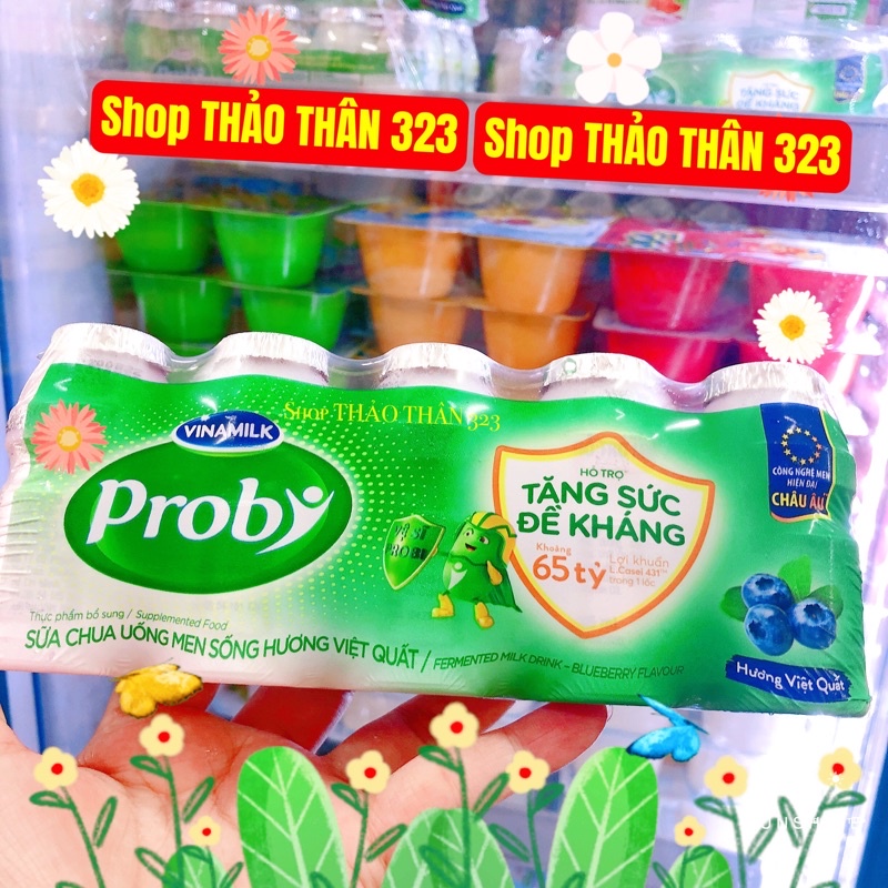 Mới -SỮA CHUA UỐNG PROBI LÊN MEN TỰ NHIÊN VINAMILK 65ml | Shopee Việt Nam