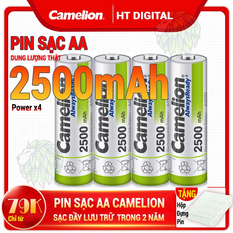 Pin sạc AAA Camelion 2500mAh, dùng cho chuột không dây, đồ chơi trẻ em ...