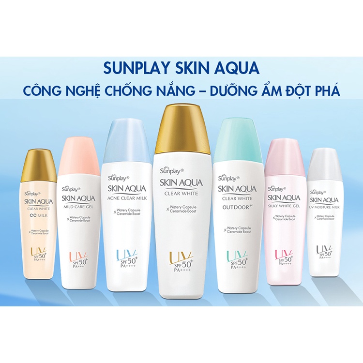 Kem Chống Nắng Sunplay Skin Aqua Nắp Vàng / Nắp Xanh / Nắp Trắng / Hồng ...