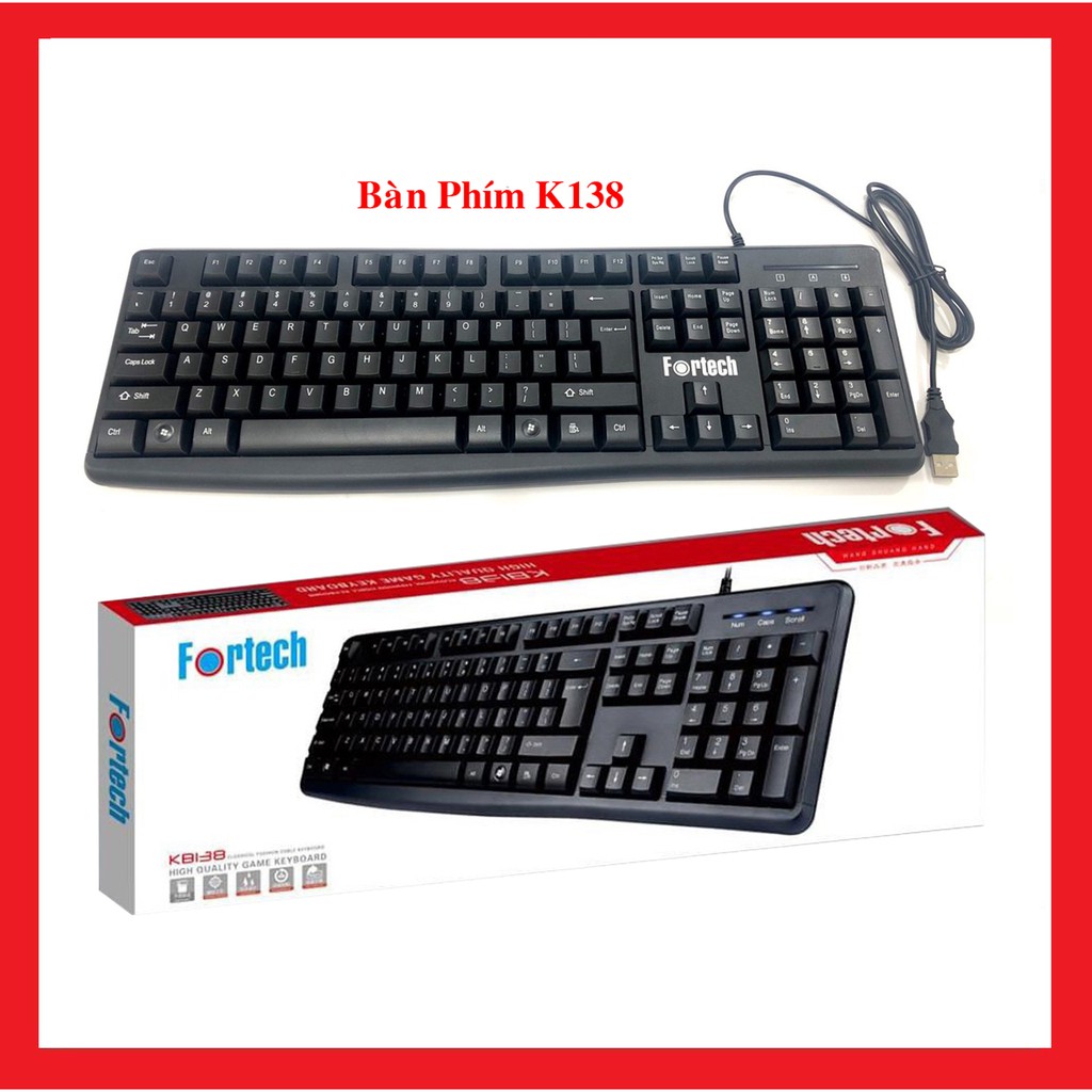 Bàn phím máy tính KB 138 - Fortech | Shopee Việt Nam