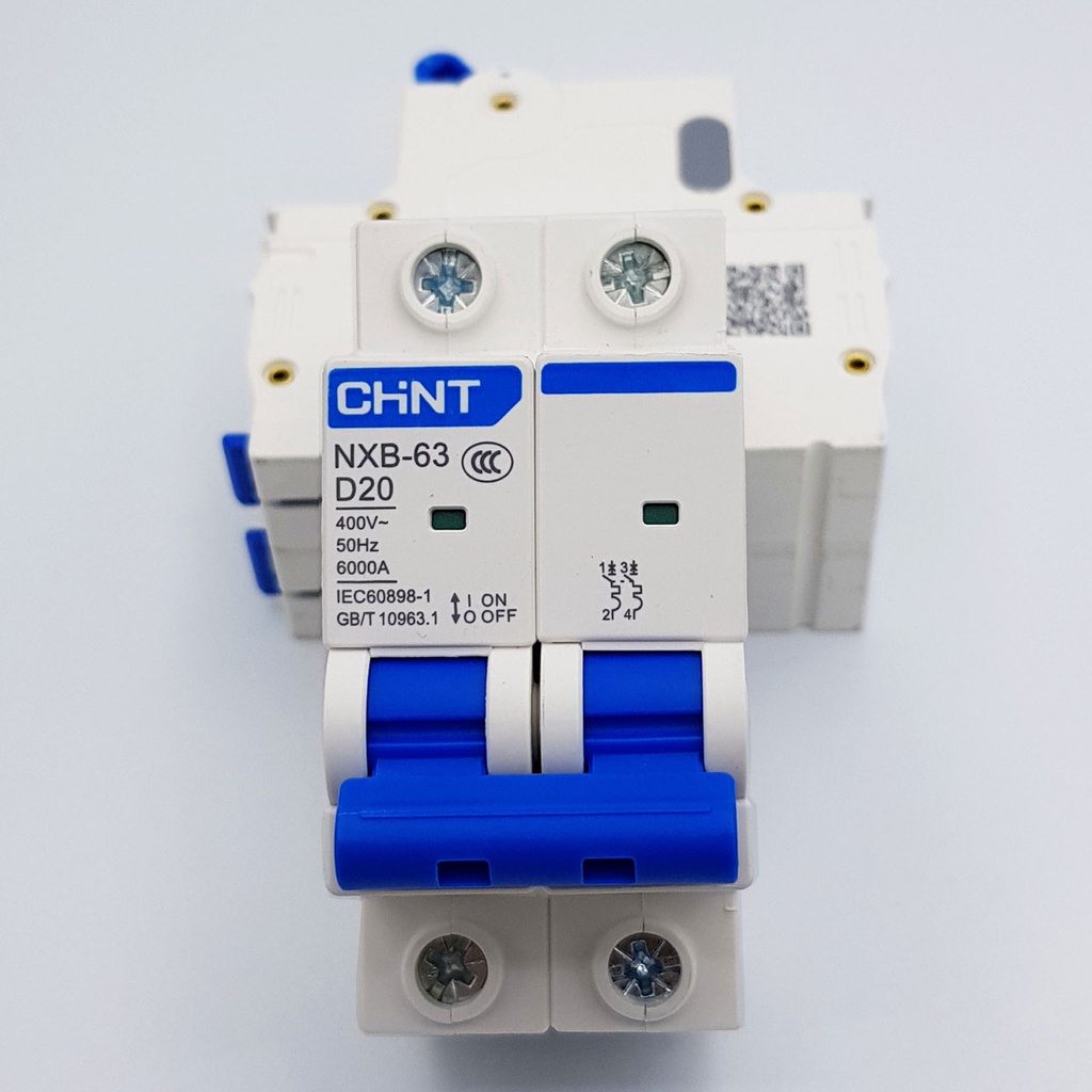 Aptomat CHINT NXB-63 bộ ngắt mạch CB tép MCB 220V 2P 6A - 63A-6KA | Shopee Việt Nam
