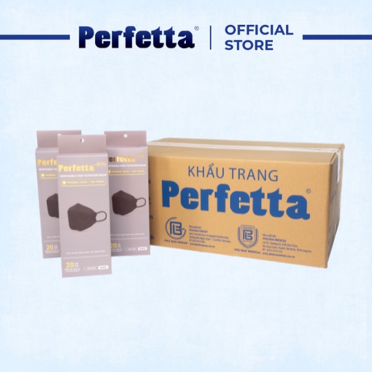 (TẶNG BALO ĐH 299K) Thùng 600 Cái Khẩu Trang Y Tế Perfetta KF94, Thanh ...
