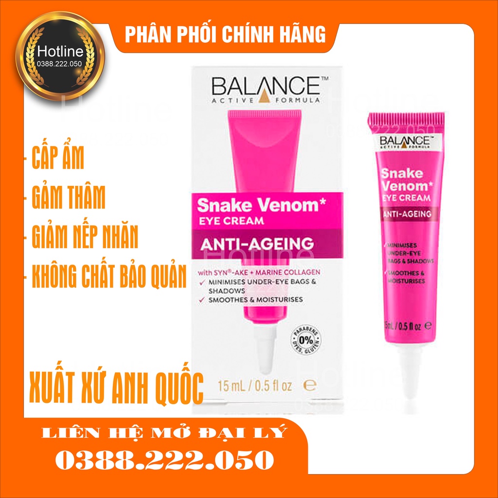 (bán chạy)Kem mắt chống lão hóa nọc rắn Balance Active Formula Snake ...