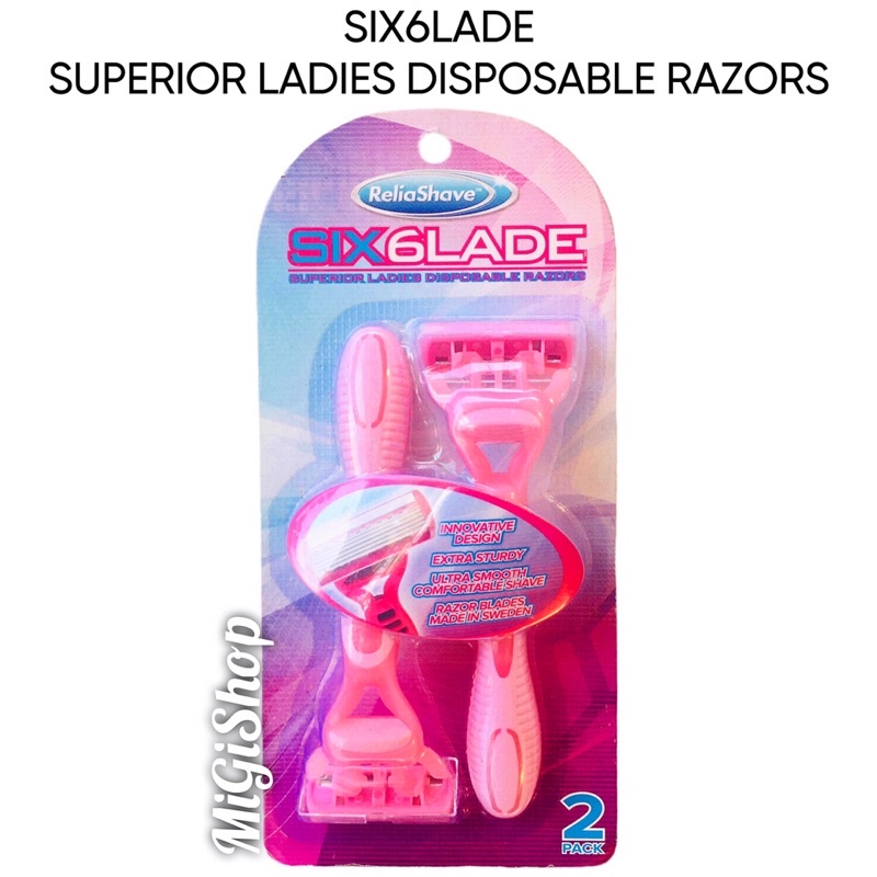 [Hàng Mỹ] Dao Cạo Lông Cho Nữ Reliashave Six6lade 6 Lưỡi (vỉ 2 cây ...