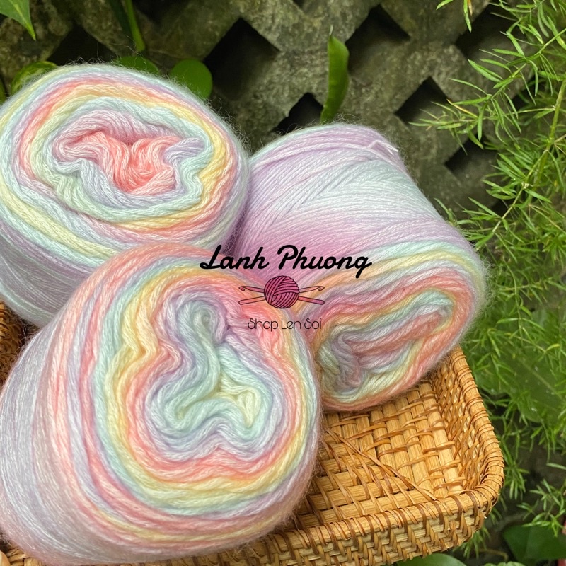 Len Fairy Cầu Vồng Loang Mềm Mịn 100gram | Shopee Việt Nam