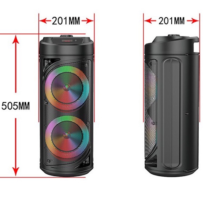 Loa bluetooth karaoke mini công suất lớn không dây có mic âm thanh siêu ...