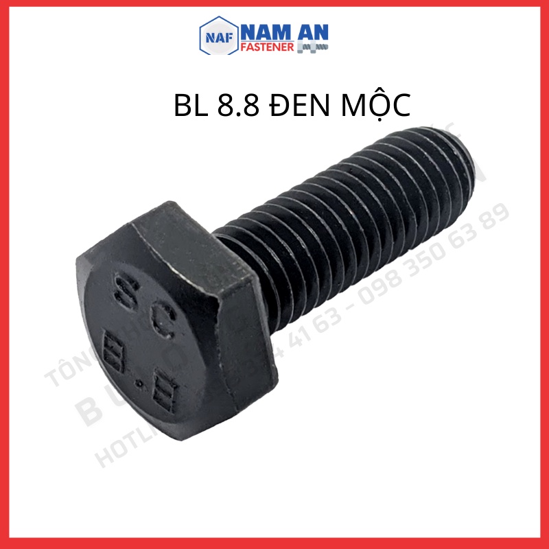 Bulong M24 cấp bền 8.8, bu lông lục giác M24, đường kính 24mm, độ dài ...
