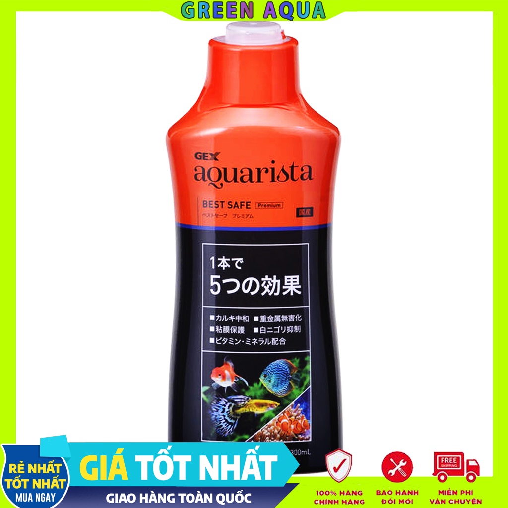 GEX - Aquarista Best Safe Premium (Chai 300 ml) | Khử Clo và kết tủa trắng, bảo vệ màng nhầy cá ...