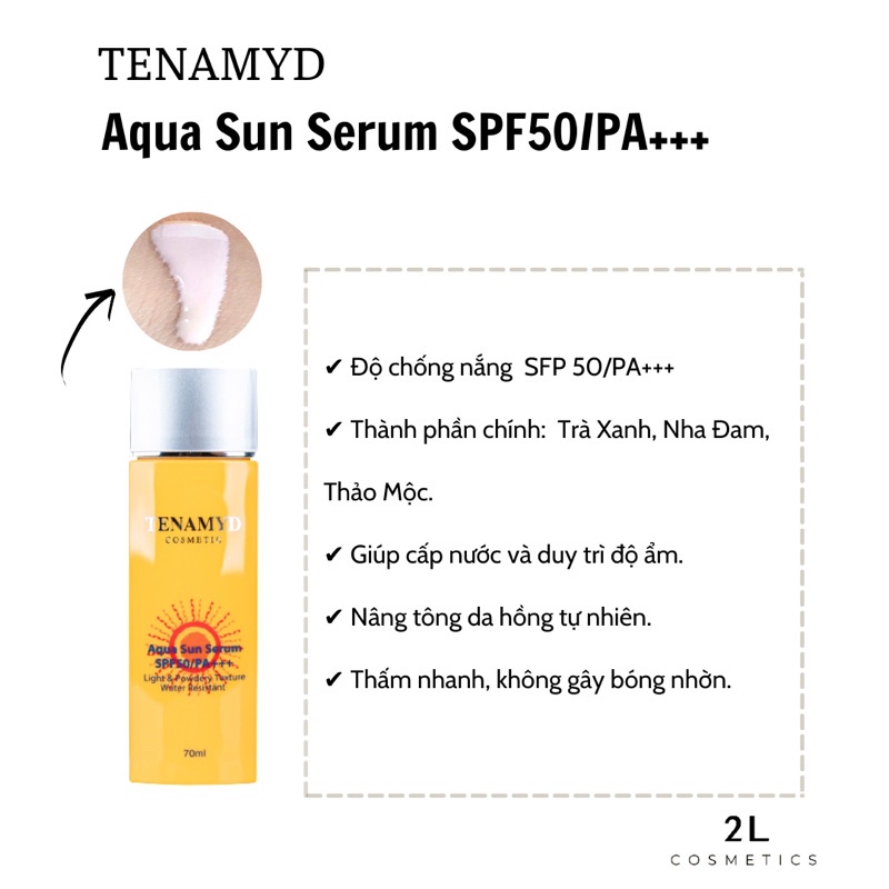 Huyết Thanh Chống Nắng Tenamyd SPF 50 / PA+++ Aqua Sun Serum SPF 50 ...