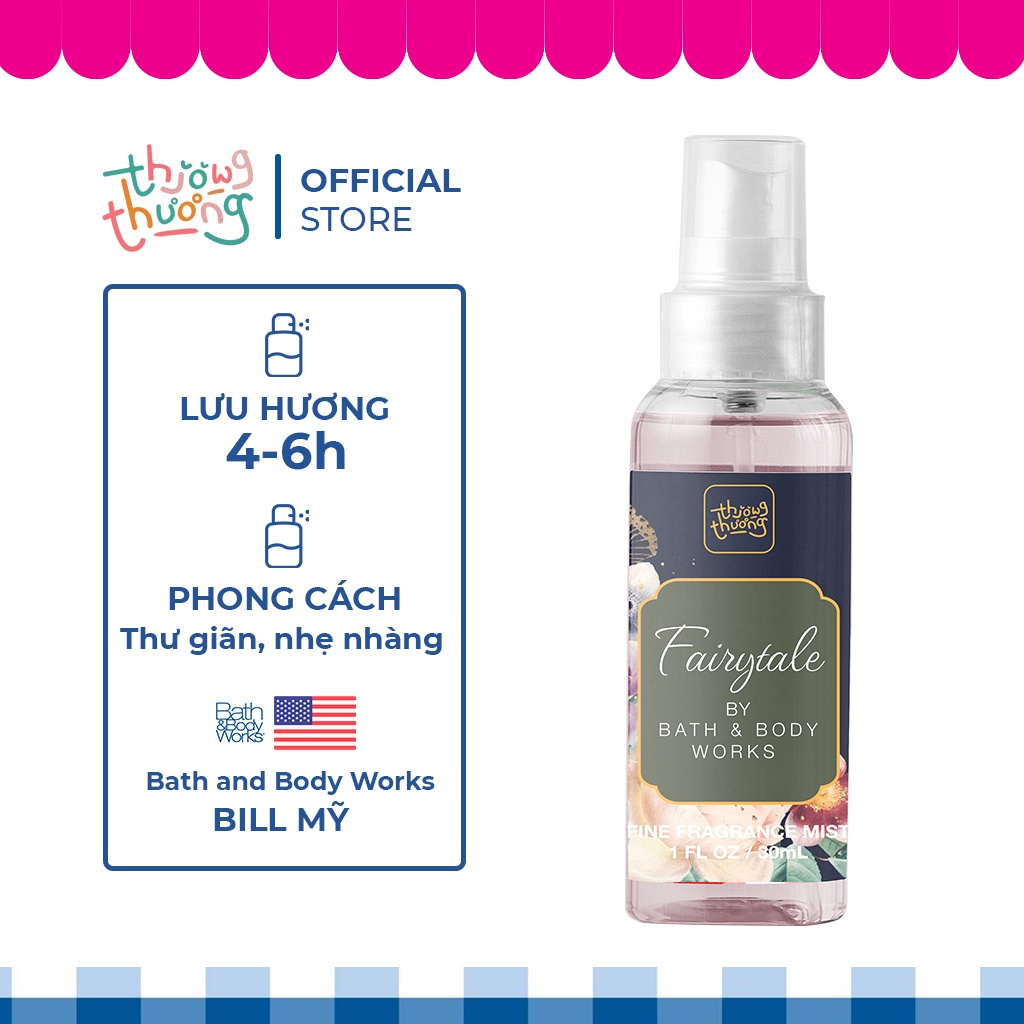 Body mist Fairy Tale, Xịt thơm body mist Bath and Body Works Thuong ...