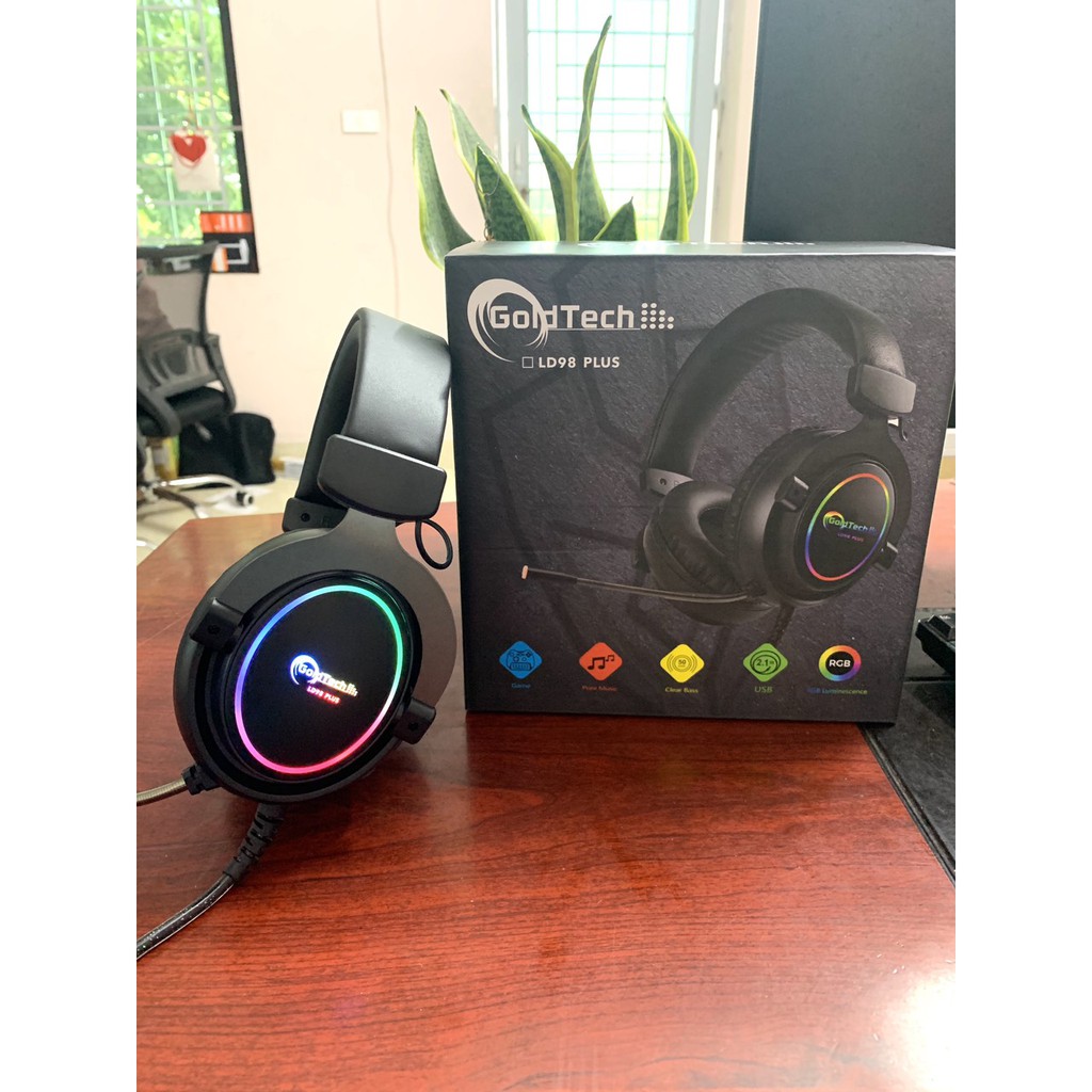 Tai nghe game thủ GOLDTECH LD98 PLUS led RGB âm thanh 7.1 HÀNG CHÍNH ...