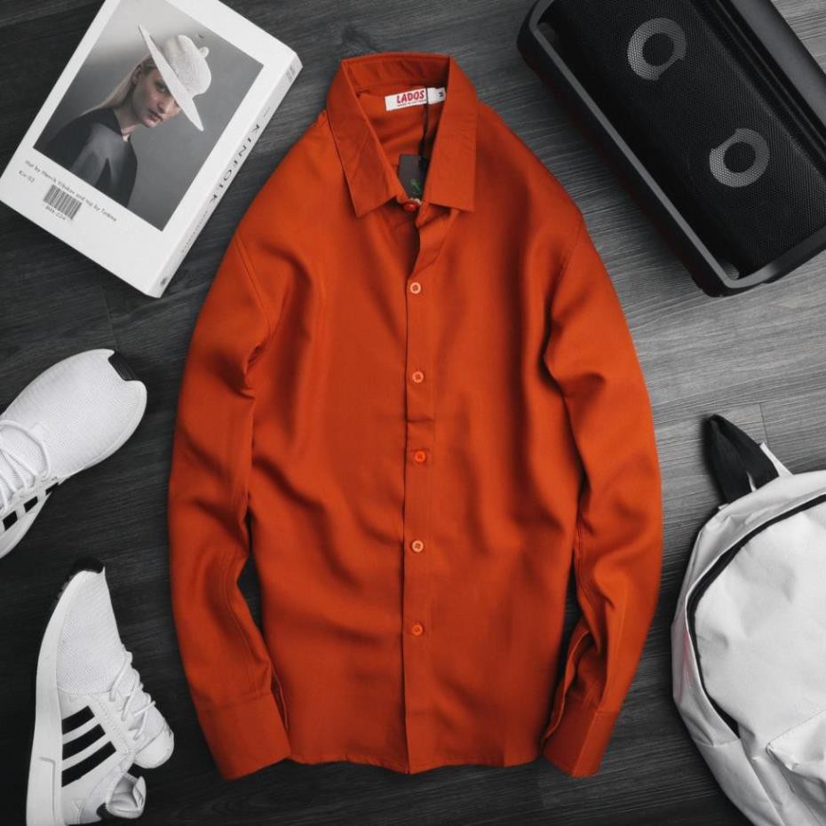 Áo sơ mi nam tay dài trơn đủ màu LADOS-523 , chất lụa không nhăn 523 (ảnh chụp thật) | Shopee ...