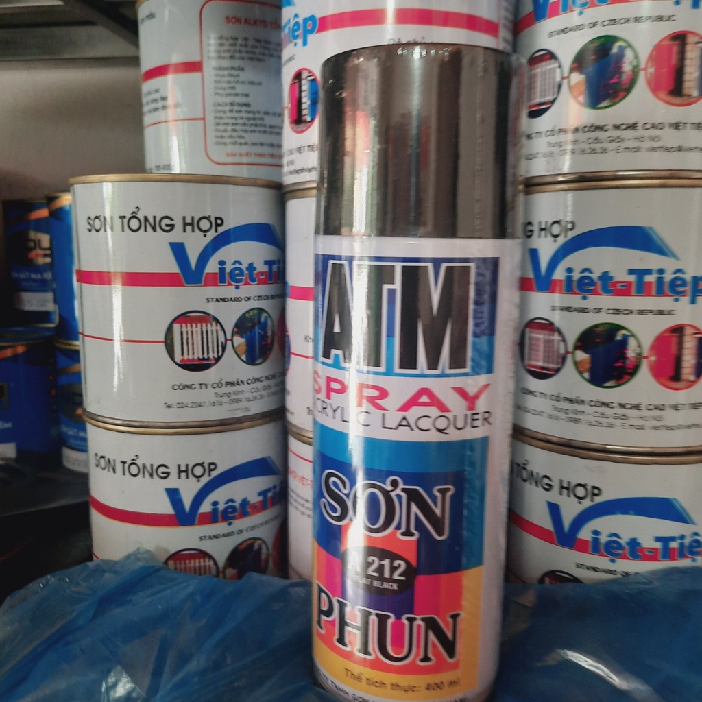 Sơn phun xịt màu đen ATM A212 đen nhám ( đen sần) | Shopee Việt Nam
