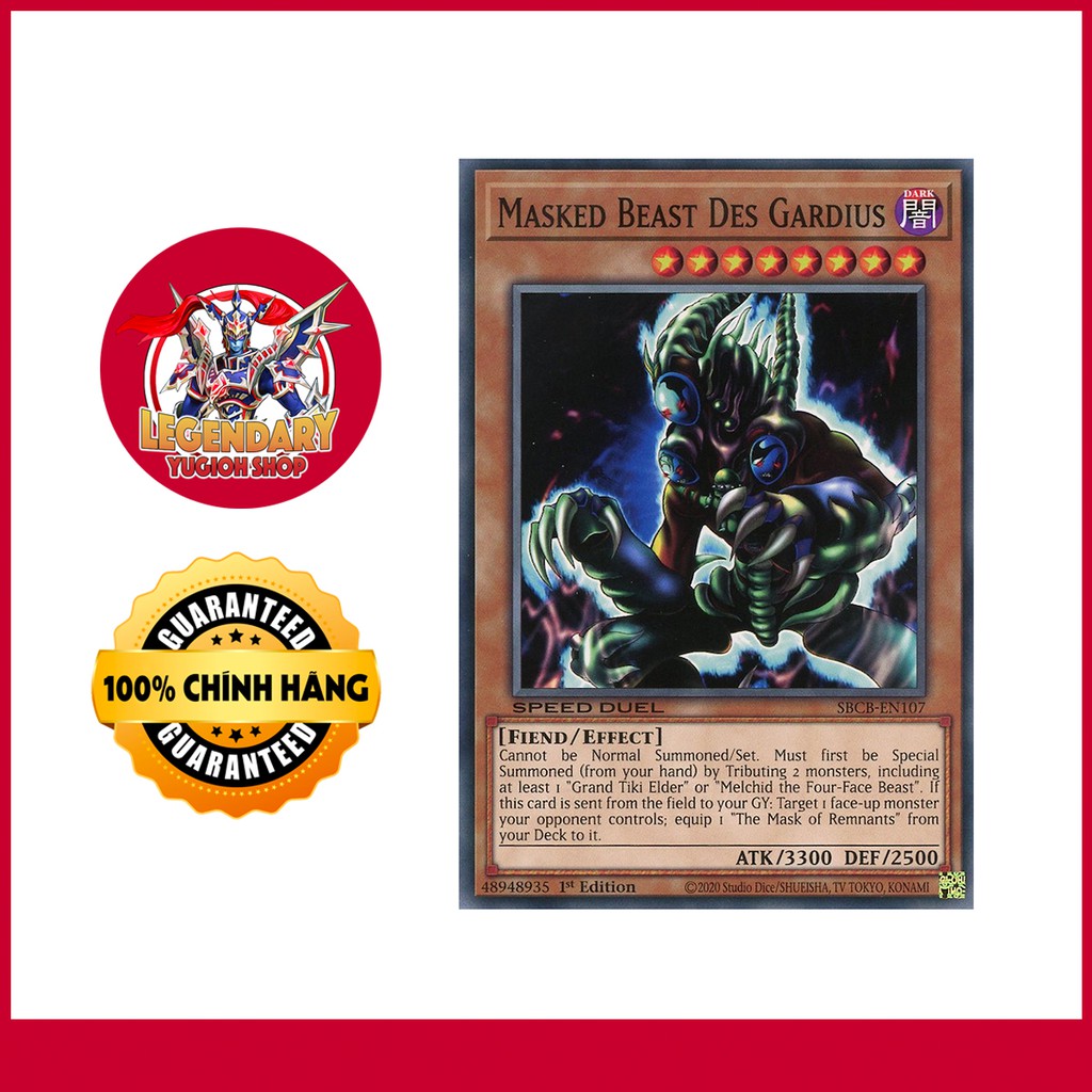 [Thẻ Bài Yugioh Chính Hãng] Masked Beast Des Gardius | Shopee Việt Nam