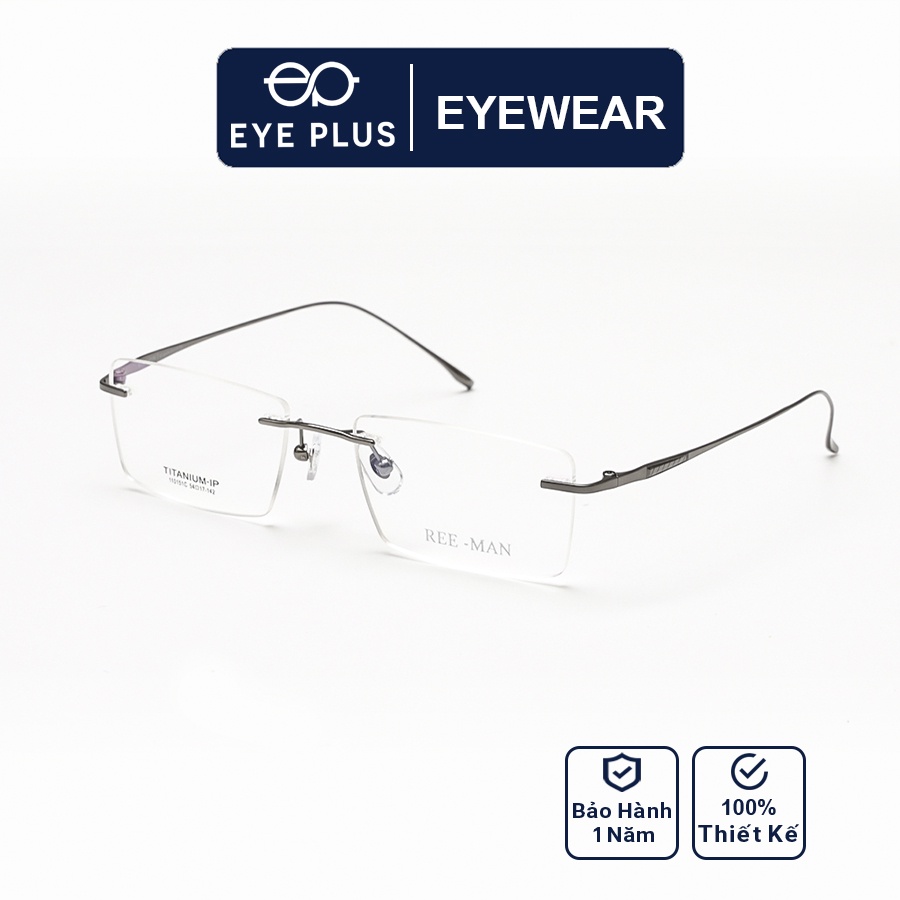 Gọng kính mắt nam nữ thời trang EYE PLUS không viền hợp kim ip-titanium ...