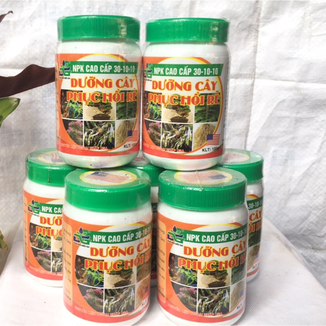 Phân NPK 30-10-10 DƯỠNG RỂ, PHỤC HỒI CÂY (hủ 100gram) | Shopee Việt Nam