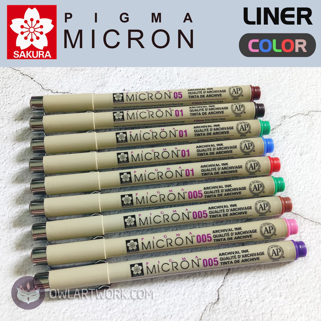 [CHÍNH HÃNG] Bút đi nét Line màu SAKURA PIGMA MICRON kháng nước ...