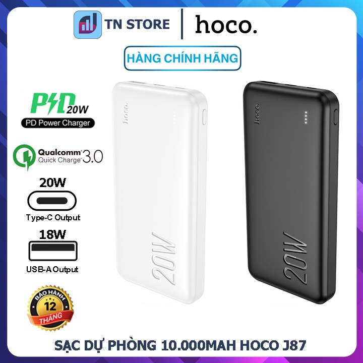 Pin Sạc Dự Phòng Chính Hãng HOCO J87- 10.000mAh - Sạc Nhanh QC 3.0 - PD ...
