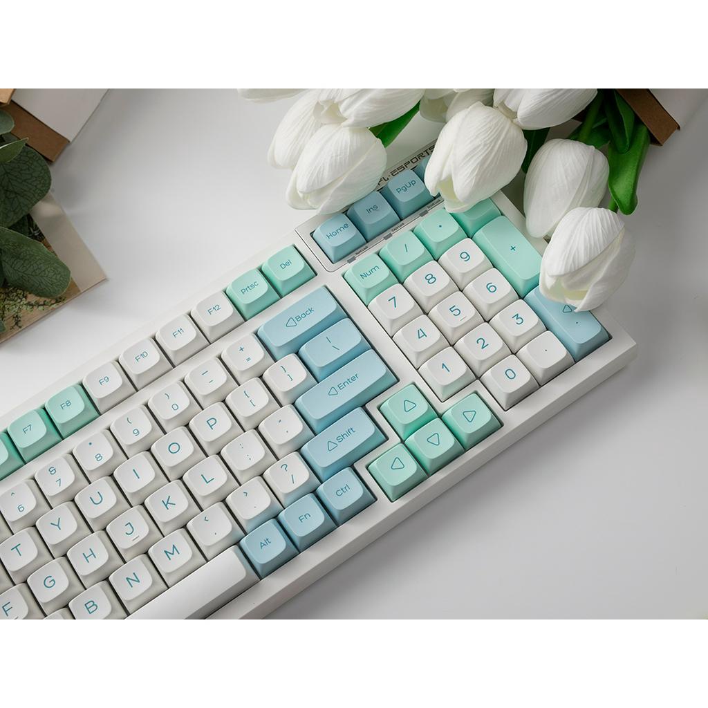 Bộ Keycap Crystal Ice Mint PBT Profile XDA cho bàn phím cơ - 132 nút ...