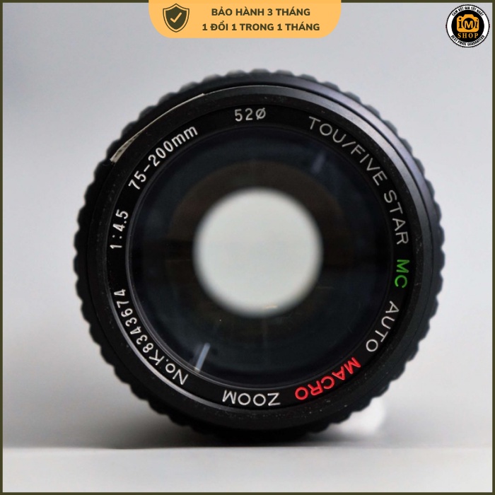 Ống kính máy ảnh Tou Five Star 75-200mm f4.5 MC Macro MF Pentax (75-200 ...
