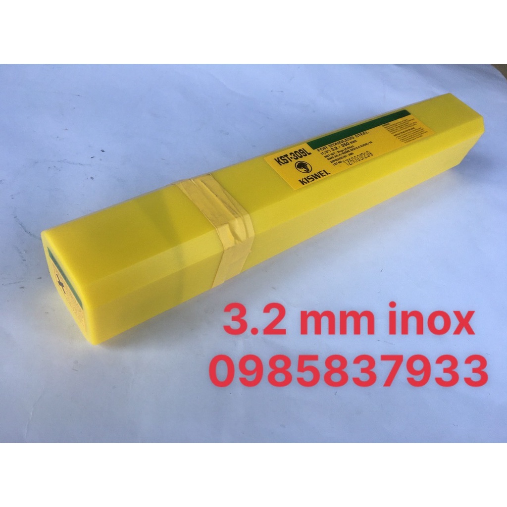 Que hàn inox 3.2 mm Kiswel KST-309L hộp 2 kg dùng hàn thép không gỉ dễ ...