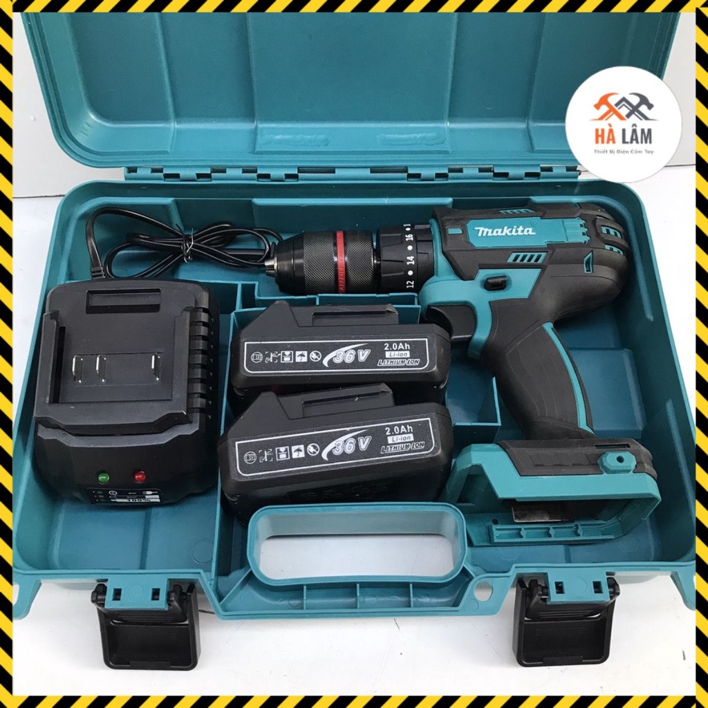 Máy Khoan Pin 36V Makita 3 Chức Năng - Tặng Kèm 21 Chi Tiết Gồm Các Mũi Khoan Và Mũi Bắt Vít ...