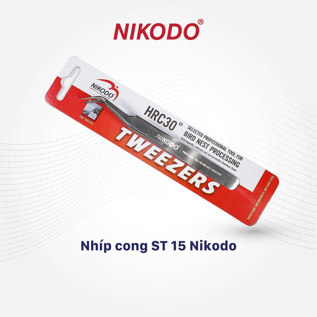 Nhíp cong nhặt lông yến Nikodo, nhíp nối mi, gắp linh kiện điện tử ...