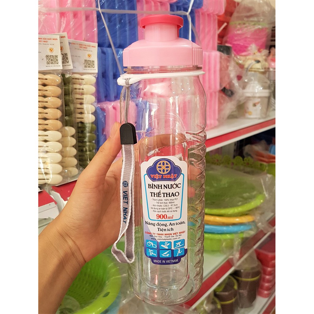 Bình nước thể thao Việt Nhật 900ml - Chai nhựa PET 900ml | Shopee Việt Nam
