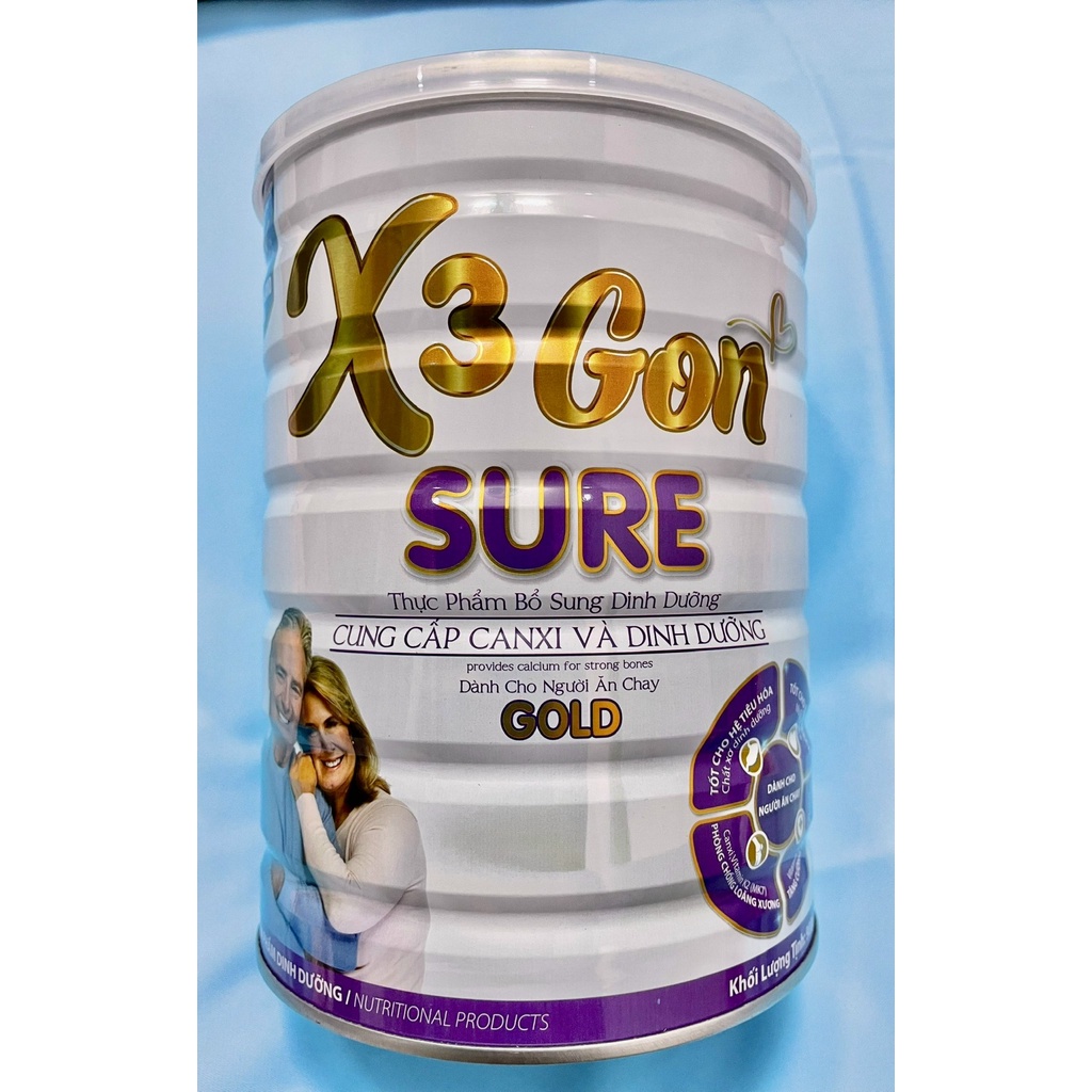 Sữa X3 GON SURE GOLD bổ sung dinh dưỡng cho người ăn chay – 900 gr/hộp ...