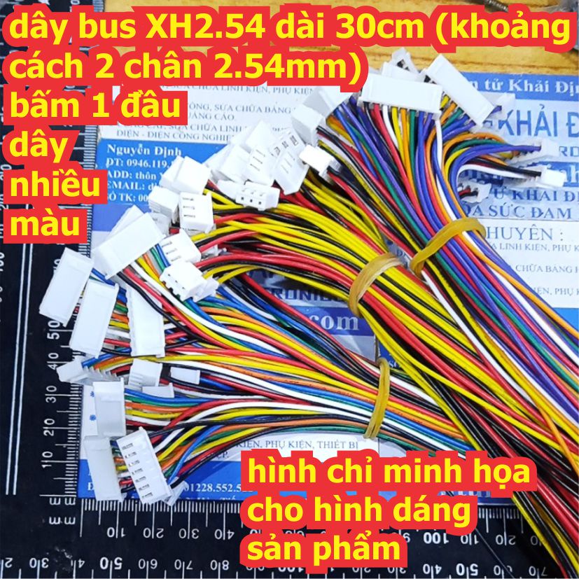dây bus XH2.54mm 2.54mm bấm 1 đầu / 2 đầu dây nhiều màu dài 30cm 2P ~ 12P kde8298 | Shopee Việt Nam