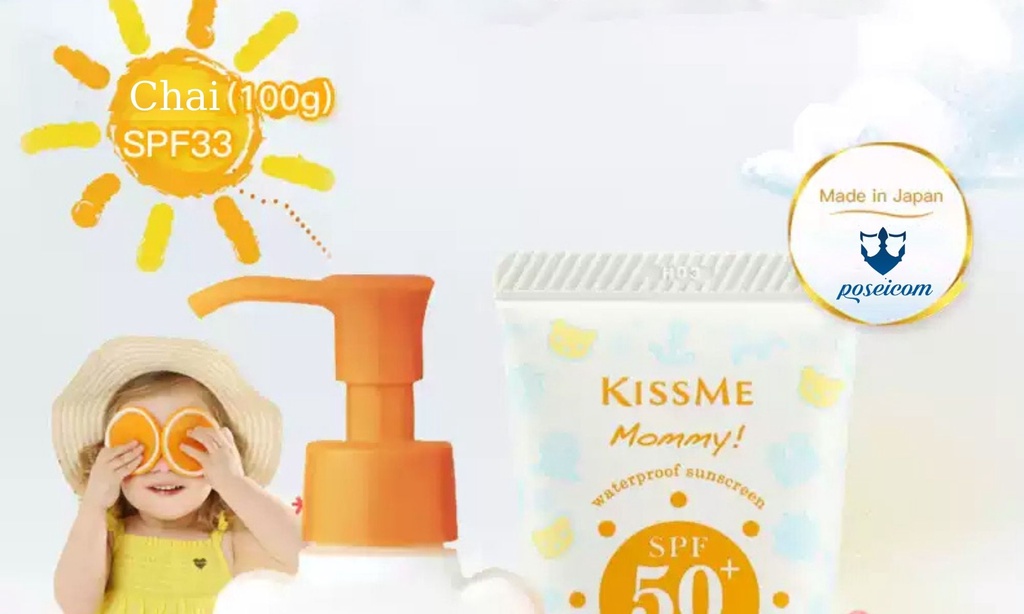 Kem chống nắng trẻ em Kissme Mommy UV Aqua Milk dạng sữa dành cho da nhạy cảm như em bé SPF50 PA ...