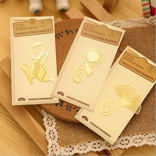 Bookmark kim loại mỏng BƯỚM HOA HƯỚNG DƯƠNG CỎ BỐN LÁ kẹp sách đánh dấu ...