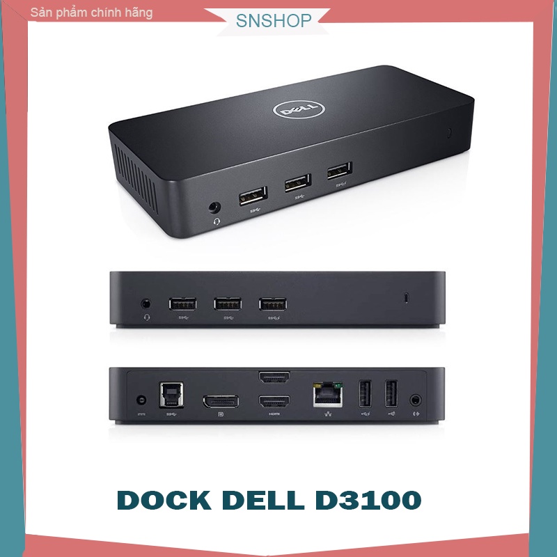 Dock Displaylink Dell D3100 USB 3.0 4k HD-Mở Rộng Cổng Kết Nối, Xuất ...