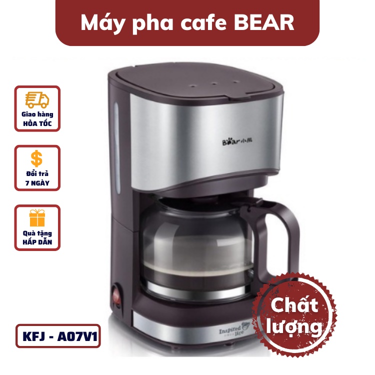 Máy pha cà phê mini tự động BEAR KFJ-A07V1 pha Espresso cafe rang xay nguyên chất cao cấp sang ...